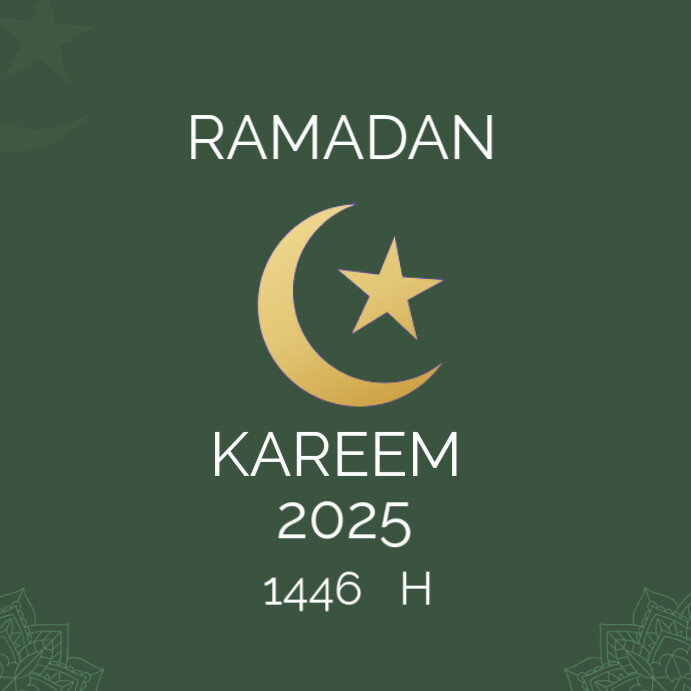 Copy of Green Modern & Minimal Ramadan 2025 Instagram Post | PosterMyWall