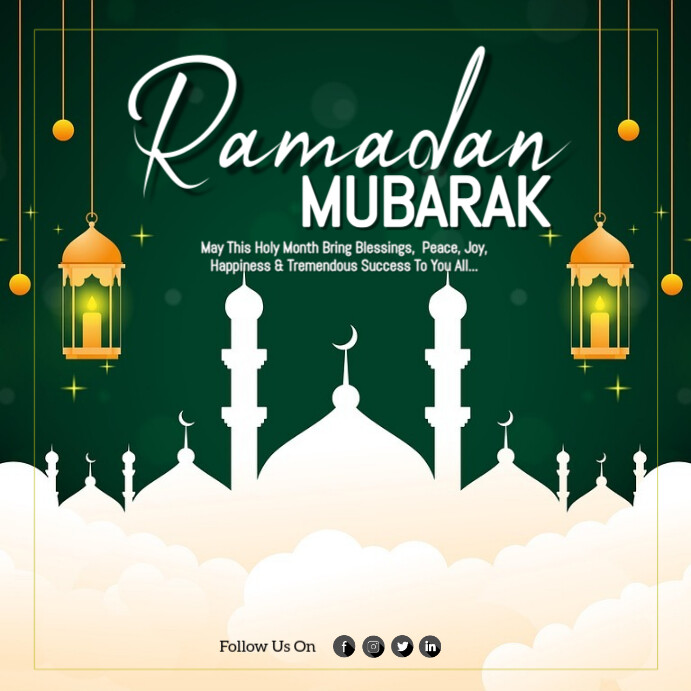 Copy of Green Modern & Minimal Ramadan Instagram Post | PosterMyWall