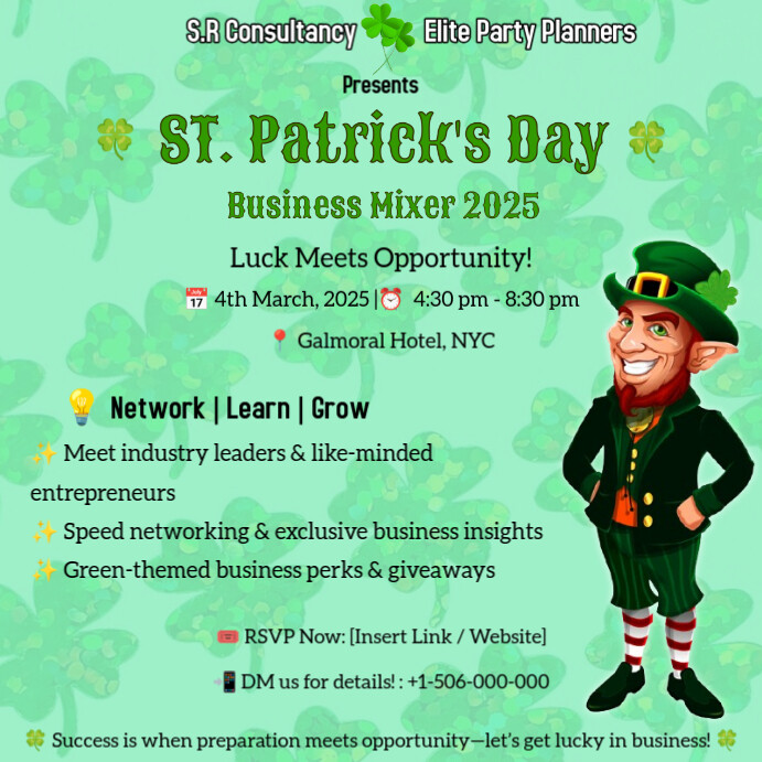 Copy of Green Modern & Minimal St Patricks Day Instagram Post ...