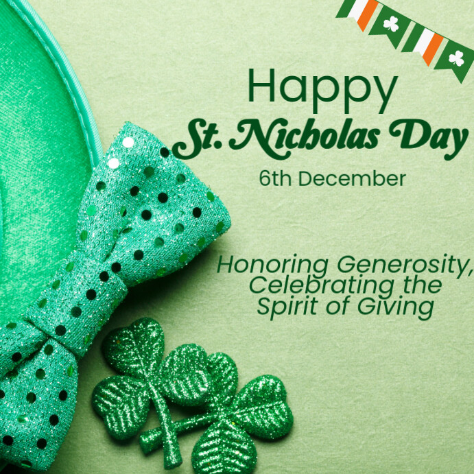 Copy of Green Modern & Minimal St. Nicholas Day Instagram Post ...