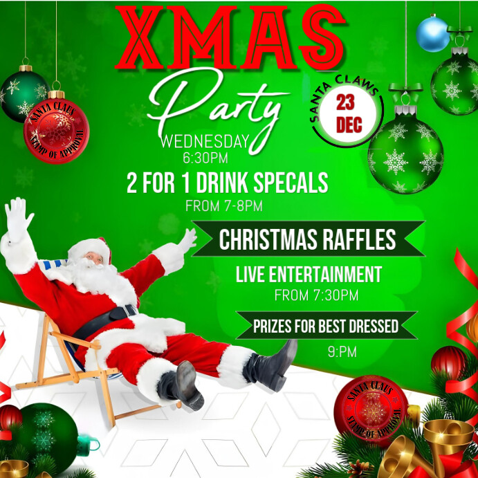 Copy of Green Modern & Minimal Xmas Party Instagram Post | PosterMyWall