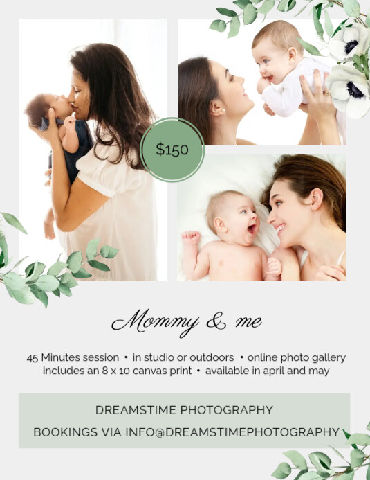 Copy of Green Mommy And Me Photography Flyer | PosterMyWall