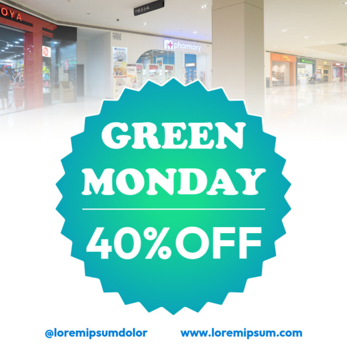 Green monday discounts flyer Template | PosterMyWall