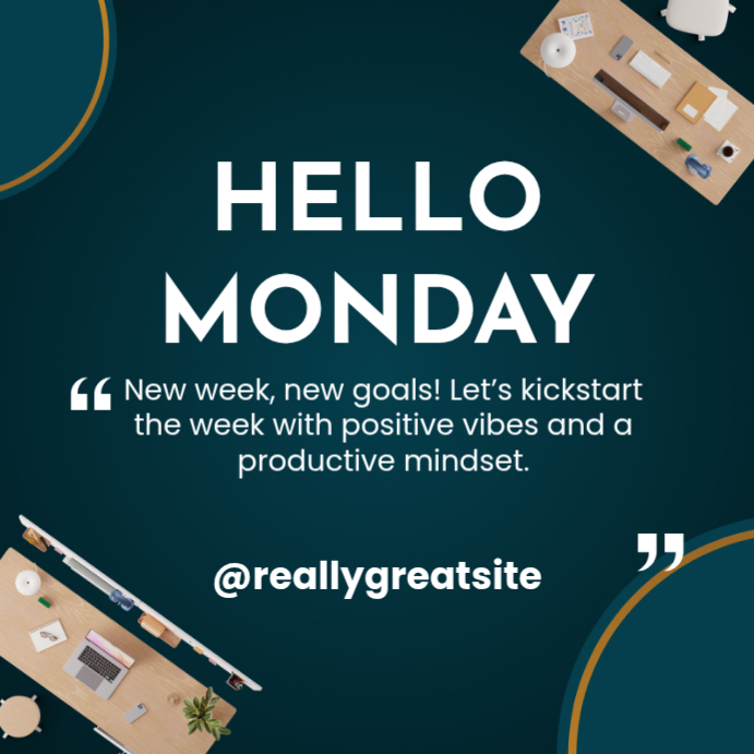 Green Motivational Monday Instagram Post 2026 Template | PosterMyWall