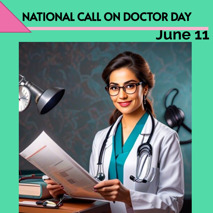 Green National Call On Doctor Day Instagram Template | PosterMyWall