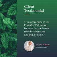 Client testimonial Template | PosterMyWall