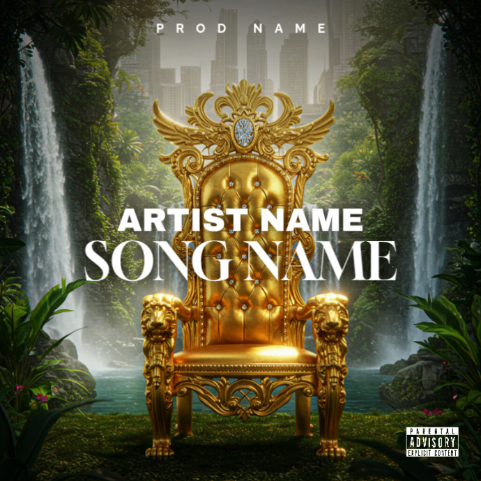 Green nature throne Album Cover Modelo | PosterMyWall