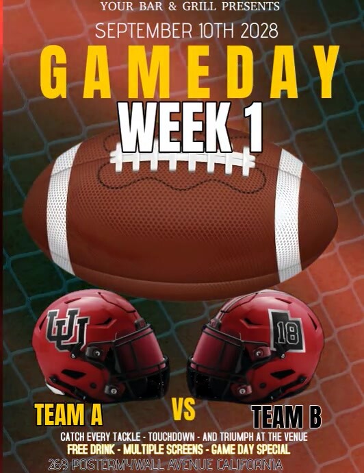 Copy of Green Neon Game Day Week Flyer (us Letter) | PosterMyWall