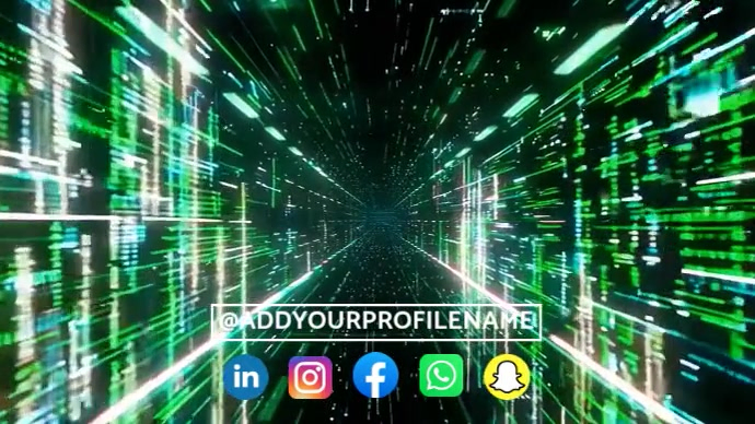 Green Neon Motion Graphics Digital Display (16:9) Template | PosterMyWall