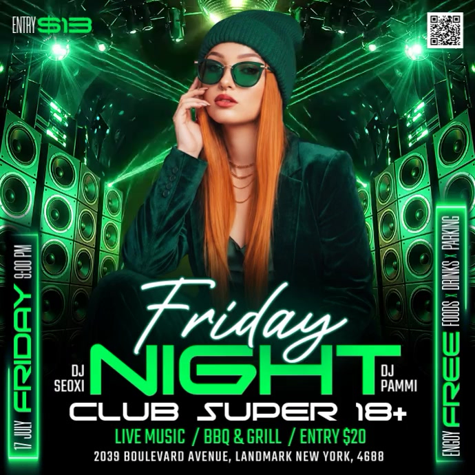 Nightclub Event Instagram Ad Template | PosterMyWall