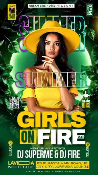 Green Neon Nightclub Event Instagram Reel Video Template | PosterMyWall