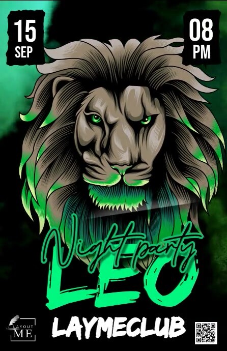 Green Neon Party Event Template | PosterMyWall