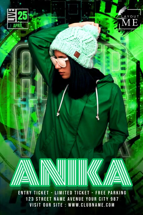 Copy of Green Neon Party Video Ads | PosterMyWall