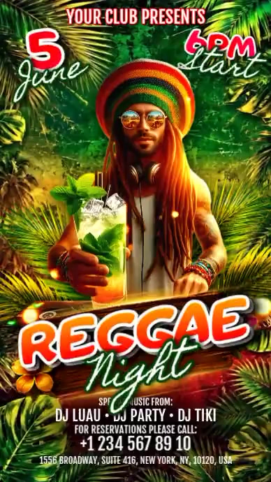 Reggae Night Party Template | PosterMyWall