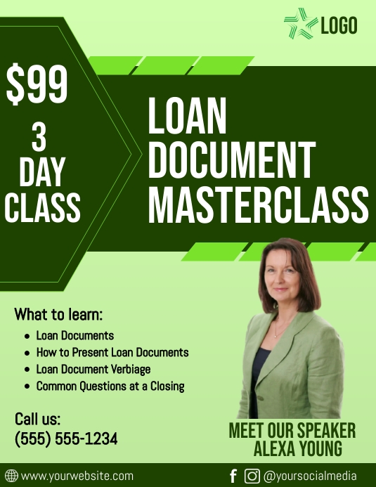 Copy of Green Notary Masterclass Flyer | PosterMyWall