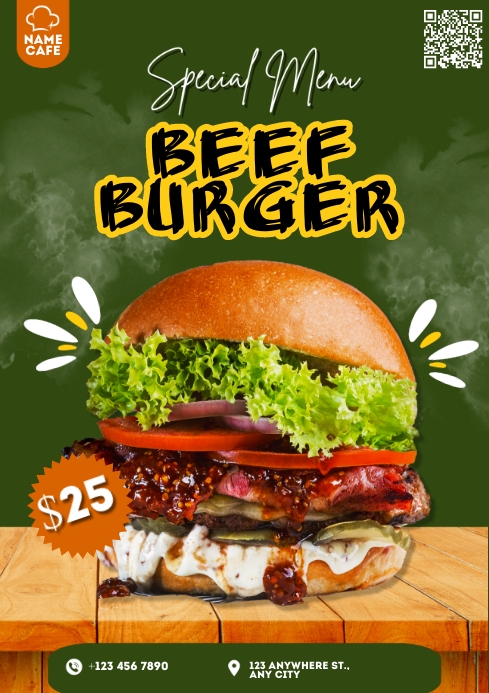 green orange Modern Elegant Special Menu Template | PosterMyWall