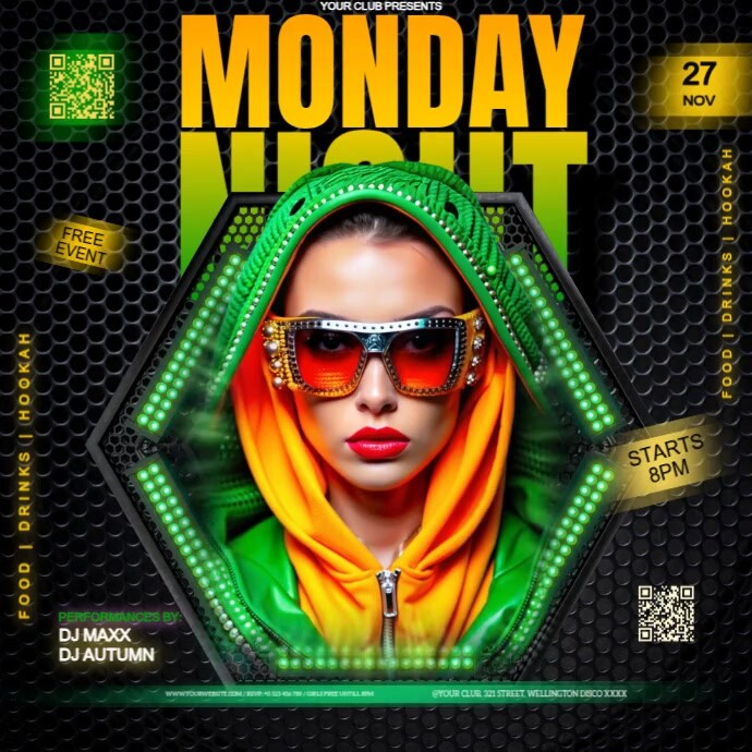 Green Orange Party Event Ad Design Template | PosterMyWall
