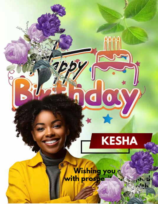 Green Pastel Birthday Flyer Flyer (us Letter) Template | PosterMyWall