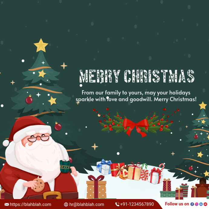 Copy of Green Pastel Merry Christmas Instagram Post | PosterMyWall