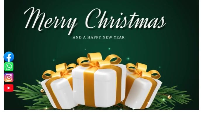 Green Pastel Merry Christmas Youtube Thumbnail Template | PosterMyWall