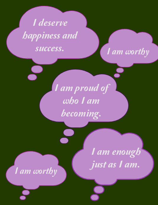 Green Pastel Self Love Affirmation Card Flyer (us Letter) เทมเพลต ...