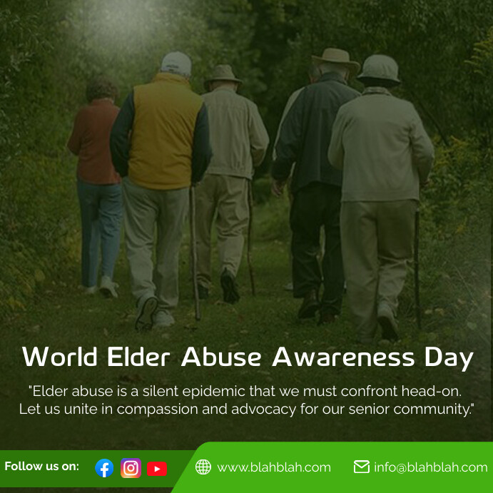 Copy of Green Pastel World Elder Abuse Awareness Day | PosterMyWall