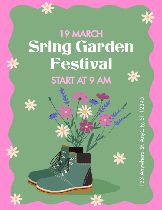 Copy of Green Pink Illustrative Spring Gardenfestival Flyer (us Letter ...