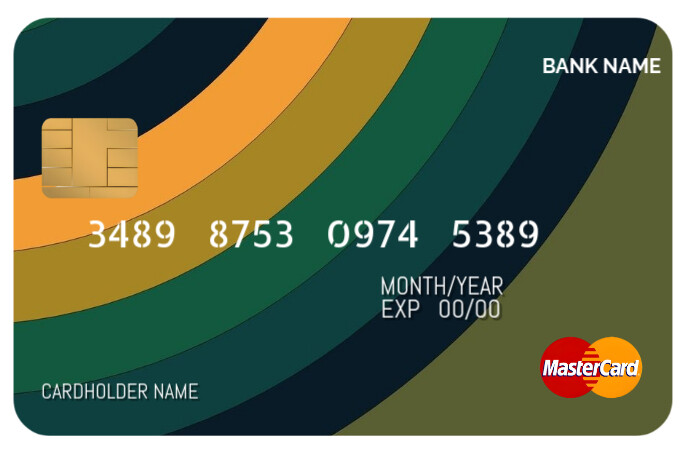 Green Professional Bank Credit Debit Atm Card Poster Template ...
