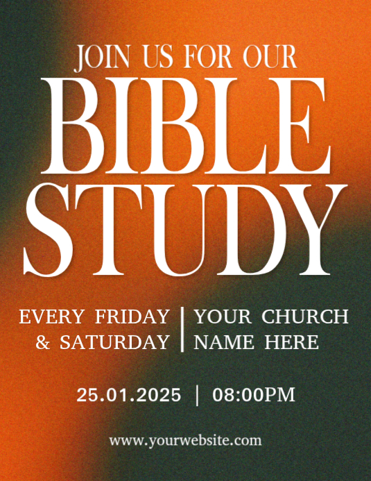 Green Professional Bible Study Flyer (us Letter) Template | PosterMyWall