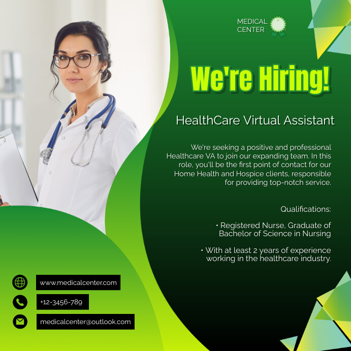 Green Call Center and Telecommunication Services Templates Instagram ...