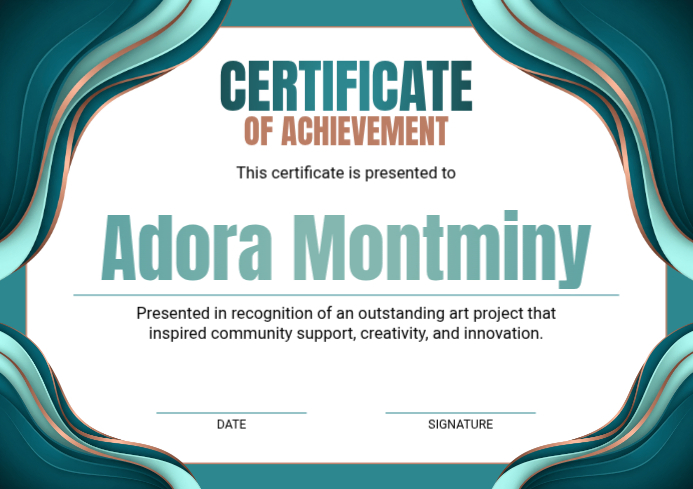 Green Professional Certificate of Achievement A4 Template | PosterMyWall