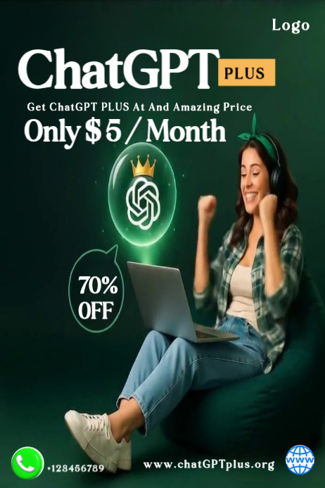 Green Professional Chatgptplus Subscription Poster Template | PosterMyWall