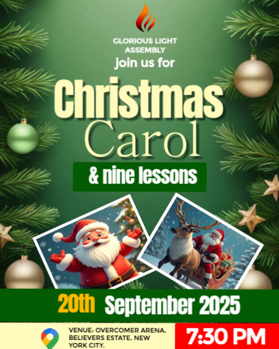 Green Professional Christmas Carol Instagram Portrait Template ...