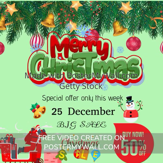 Copy of Green Professional Christmas Sale Offer Banner | PosterMyWall
