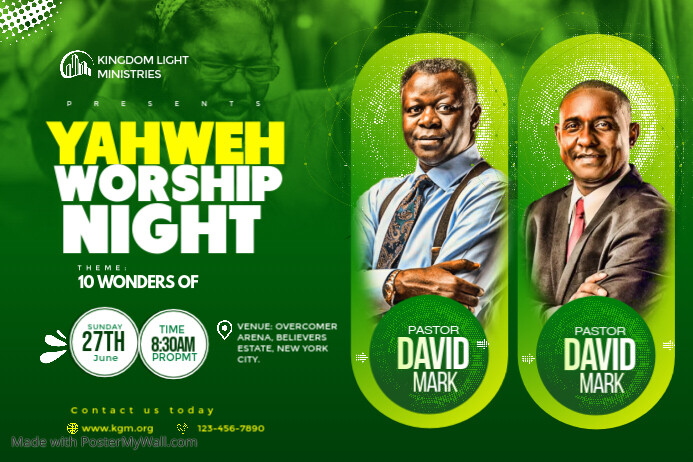 Copy of Green Professional Church Design Flyer Poster | PosterMyWall