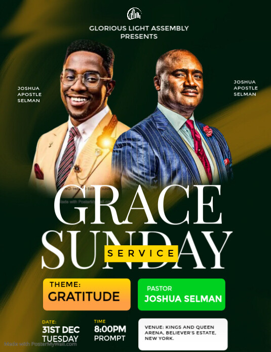 Copy of Green Professional Church Flyer (us Letter) | PosterMyWall