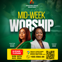 Green Professional Church Flyers Instagram Post Template | PosterMyWall