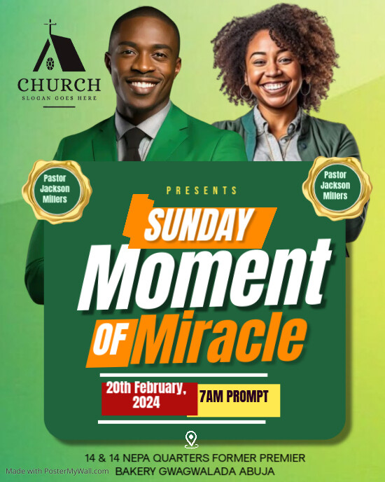 Copy of Green Professional Church Flyers Instagram Portrait | PosterMyWall