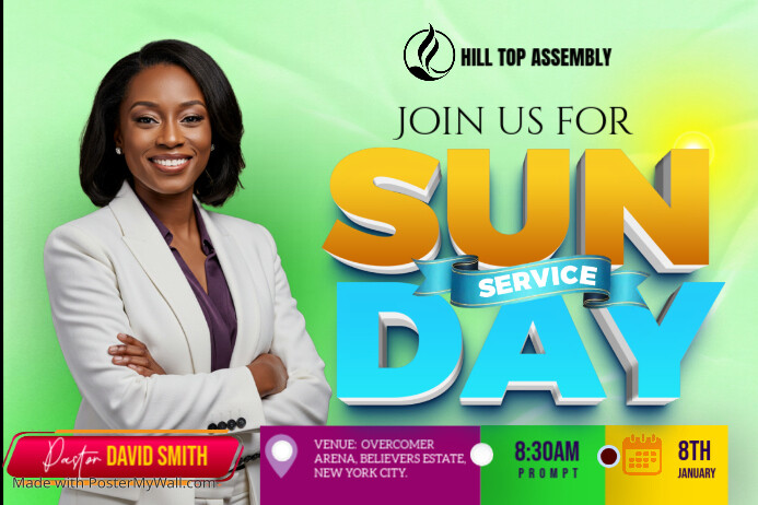 Green Professional Church Flyers Poster Template | PosterMyWall