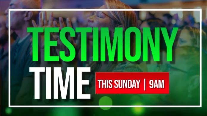 Green Professional Church Testimony Event Twitter Post Video Template ...