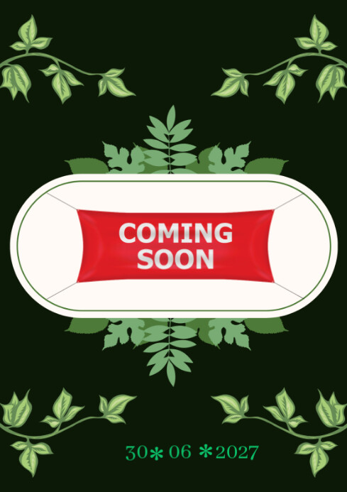 Green Professional Coming Soon Announcement A4 Template | PosterMyWall
