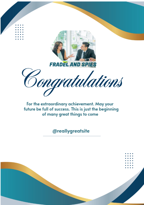 Green Professional Congratulations On Achievement Post A4 Template ...