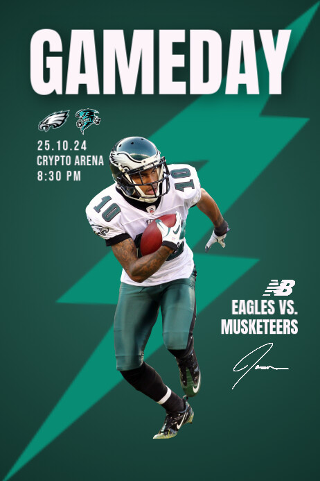 Copy of Green Professional Football Gameday Poster | PosterMyWall