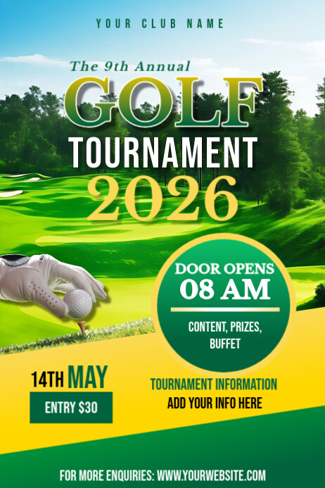 Copy of Green Professional Golf Tournament Design Template Poster ...