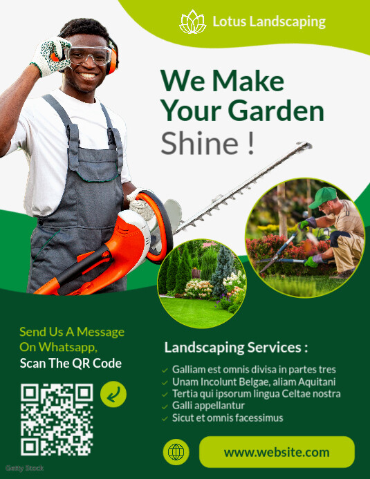 Copy of Green Professional Green White And Kaki Modern Gardening And ...