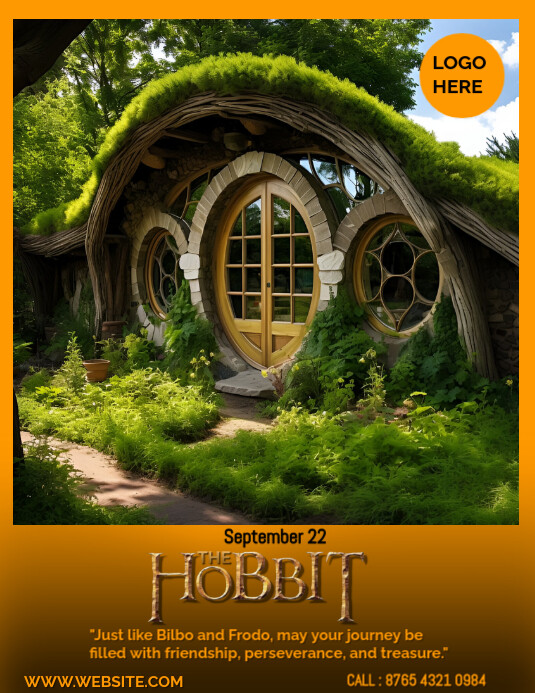 Green Professional Hobbit Day Flyer (us Lett Template | PosterMyWall