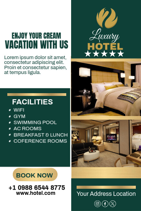 Copy of Green Professional Hotel Poster | PosterMyWall