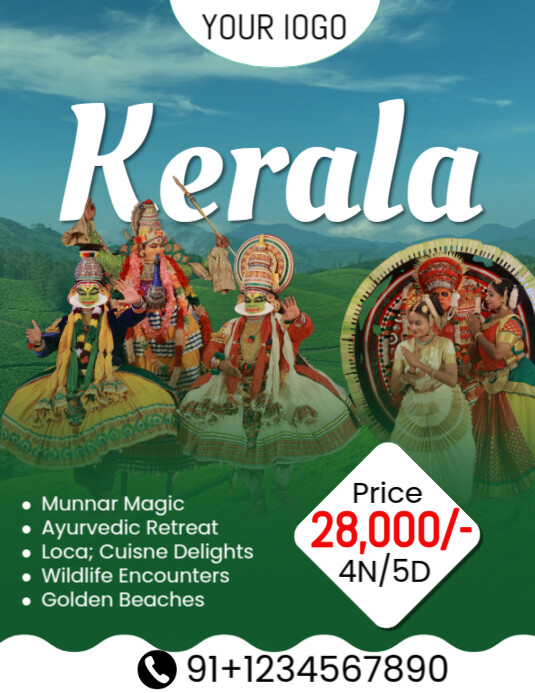 Green Professional Kerala Flyer (us Letter) Template | PosterMyWall