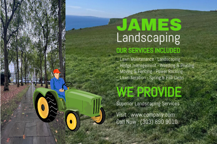 Copy of Green Professional Landscaping Poster | PosterMyWall