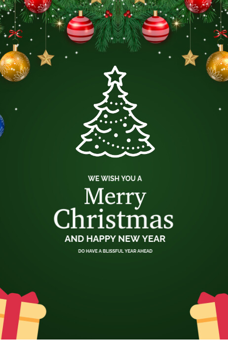 Copy of Green Professional Merry Christmas Design Poster | PosterMyWall